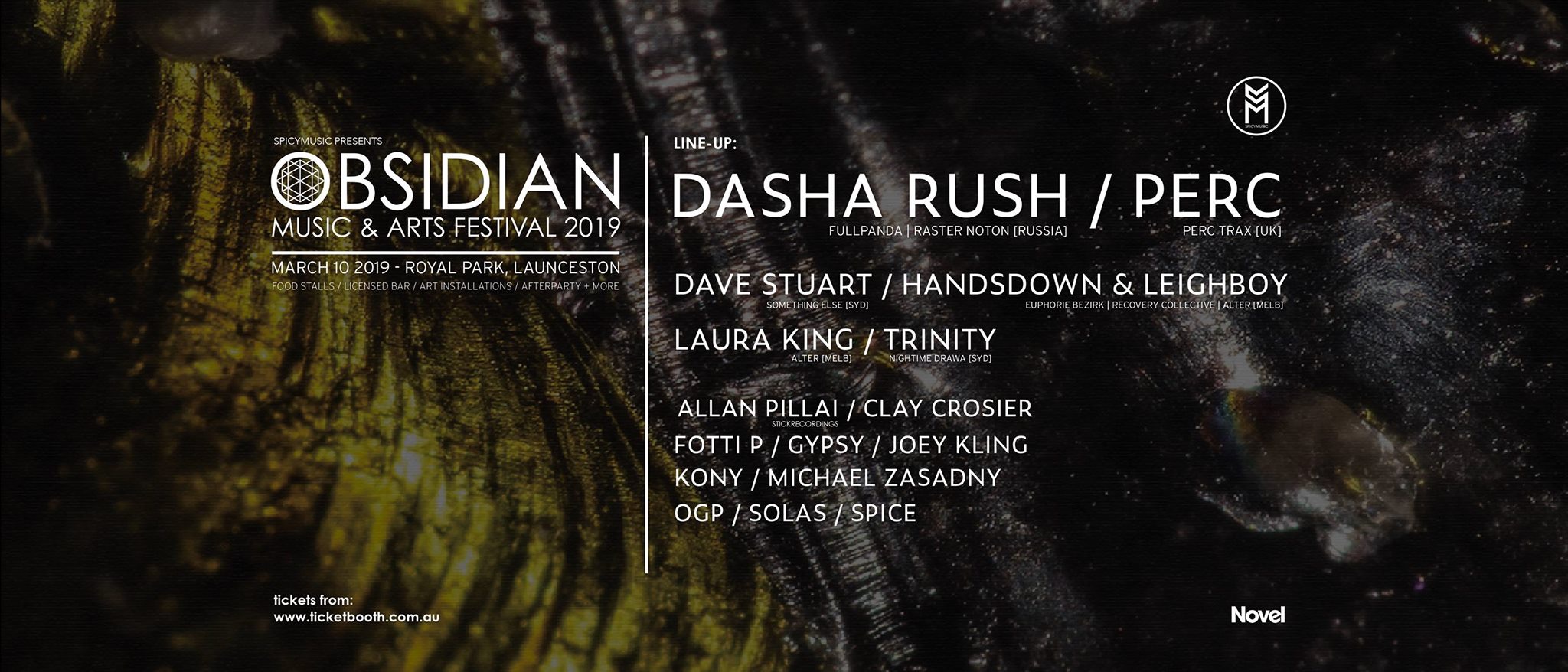 Tickets for Obsidian Music & Arts Festival in Launceston from Ticketbooth