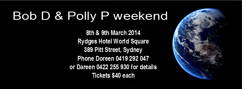 Tickets for Bob D & Polly P Weekend in Sydney from Ticketbooth